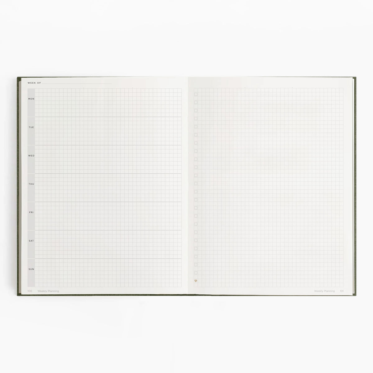 Undated Horizontal Weekly Planner - Cloth Flex | H&O
