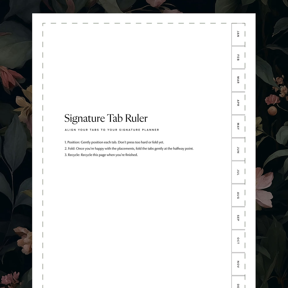 Printable Signature Tab Ruler | Hemlock & Oak