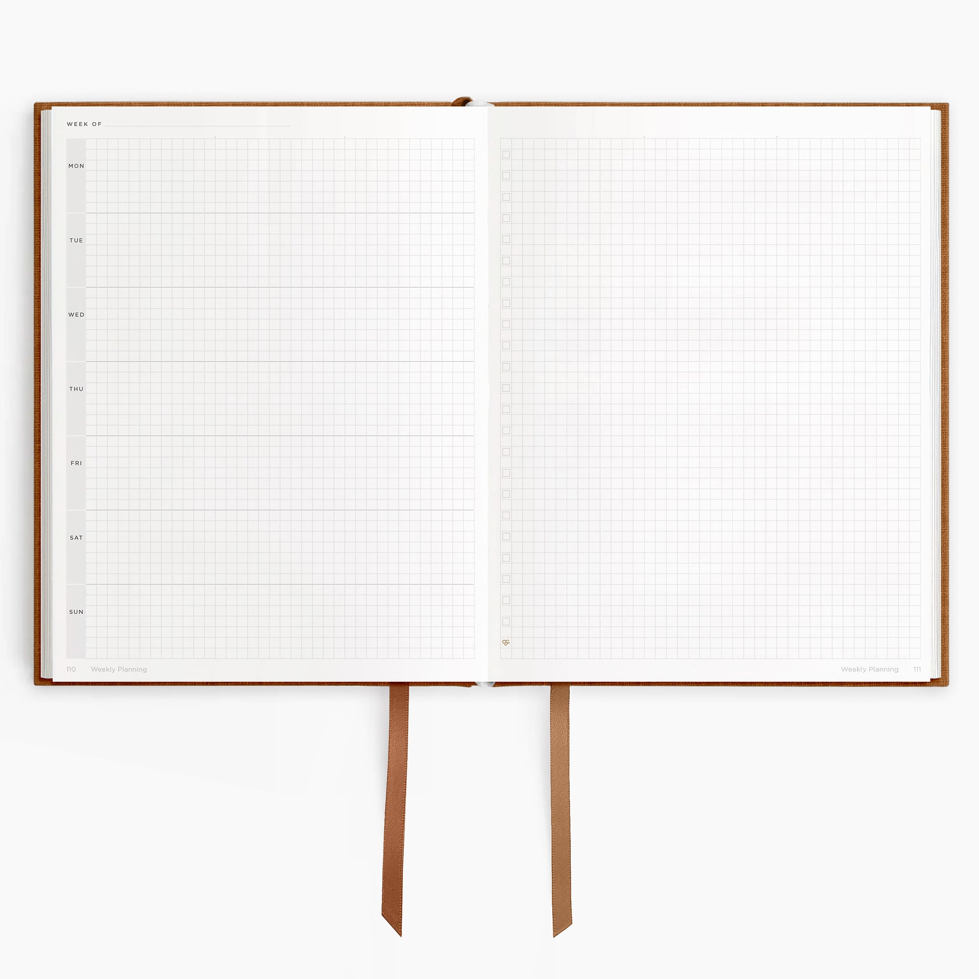 Undated Horizontal Weekly Planner - Hardcover | H&O