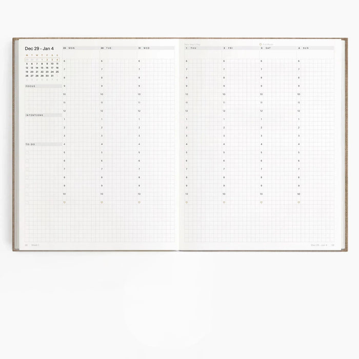 2026 Weekly & Daily Planner (Cloth Flex, 70gsm)