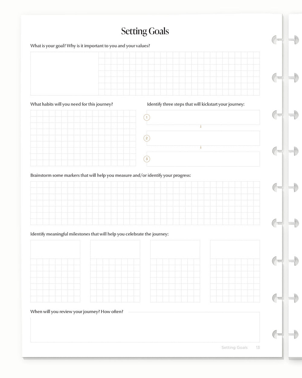 Goal Setting Inserts