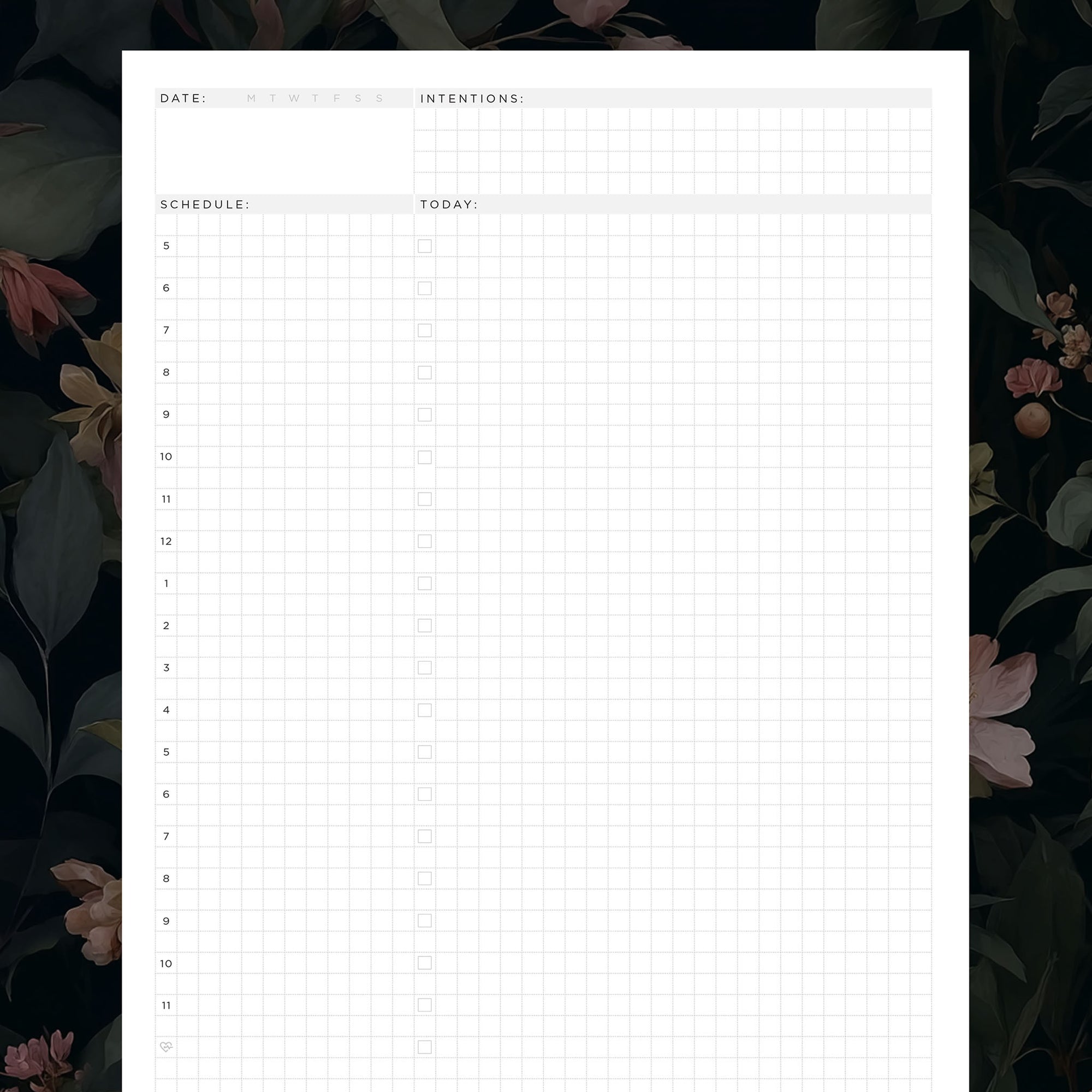 Printable Undated Weekly and Daily Planner Download | H&O