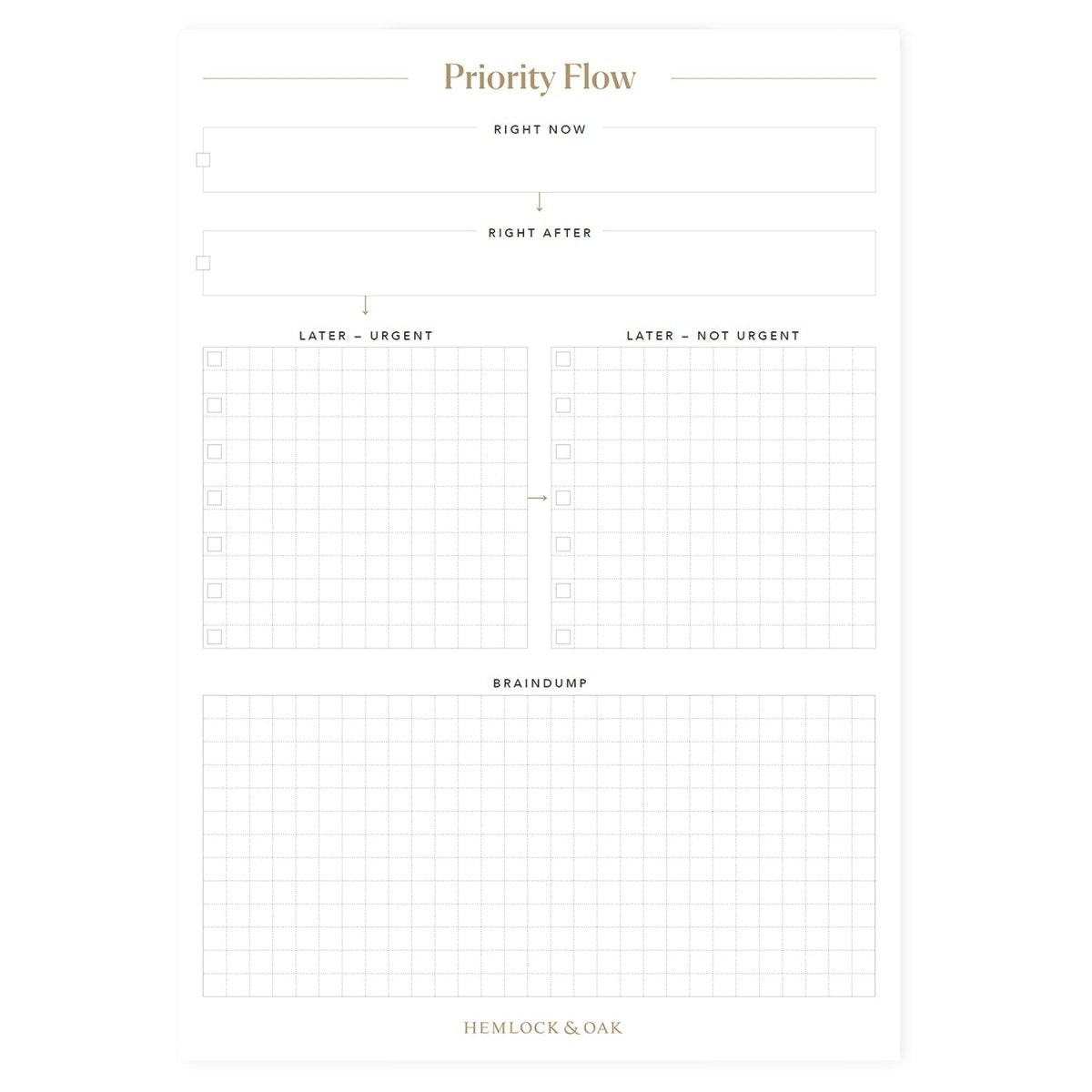 Priority Flow Notepad – Hemlock & Oak