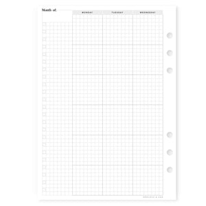 Undated Monthly Calendars Inserts