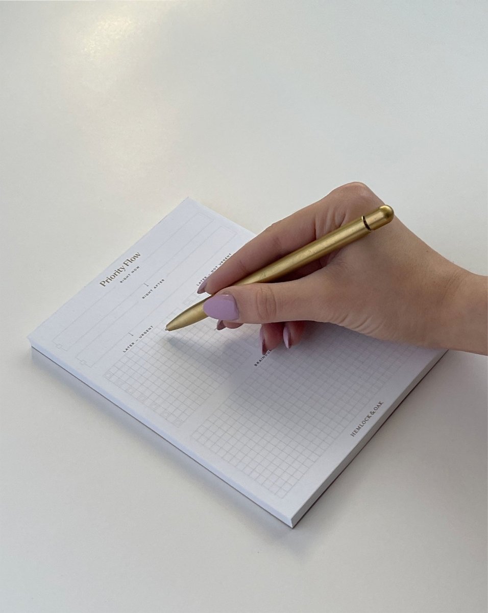 Priority Flow Notepad – Hemlock & Oak